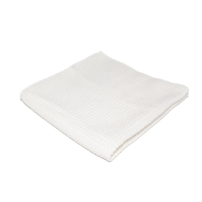 Mammoth All-White Waffle Weave Glass Towel | Glass Cloth – Just Car Care