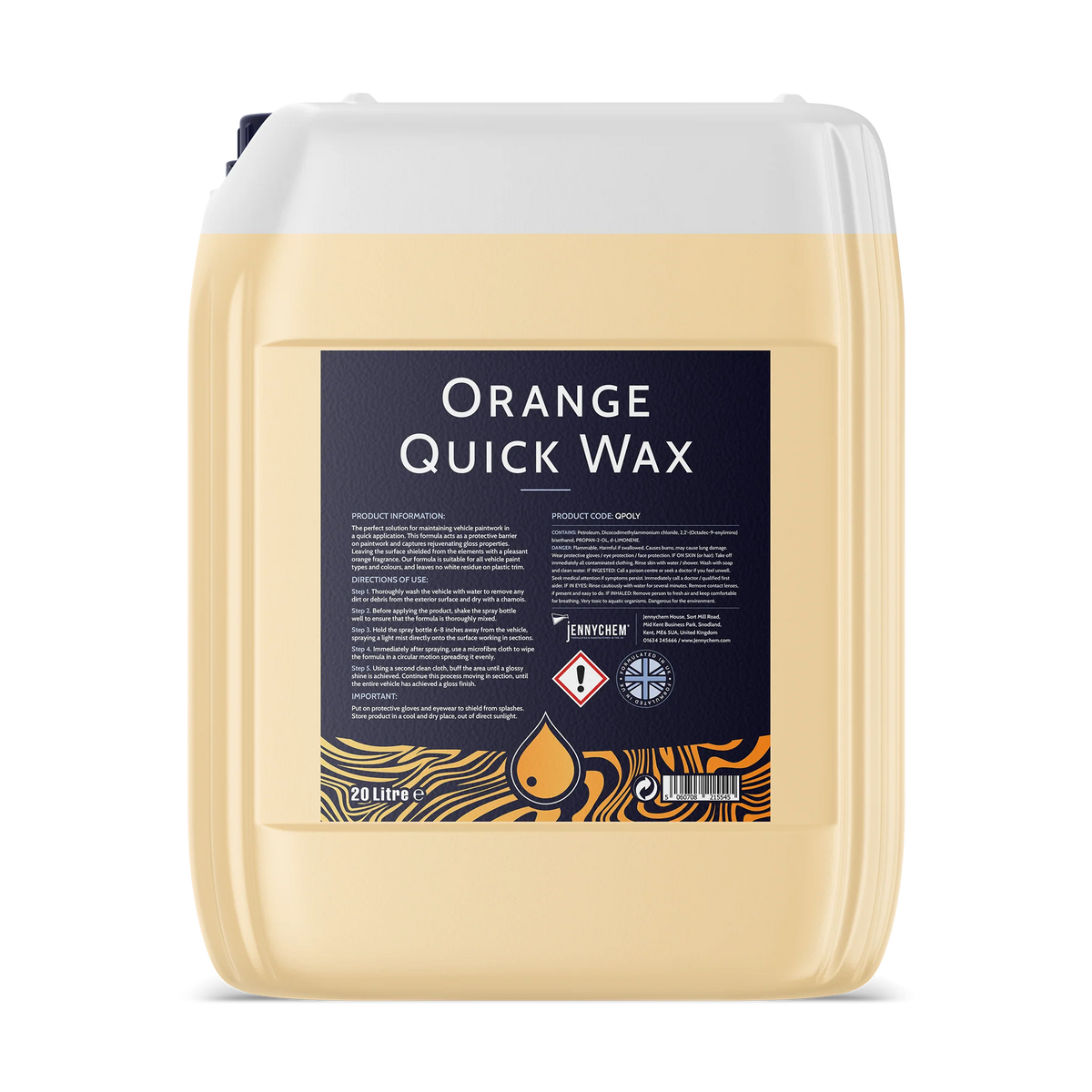 Jennychem Orange Quick Wax 20L | Spray On Car Wax – Just Car Care